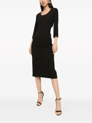 Dolce & Gabbana Midi Wool-blend Dress