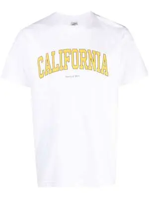 SPORTY & RICH Text-print Cotton T-shirt - White
