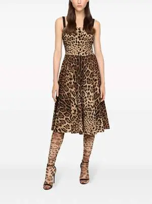 Dolce & Gabbana Midi Leopard-print Dress