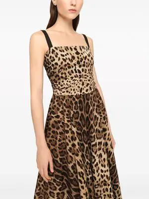 Dolce & Gabbana Midi Leopard-print Dress