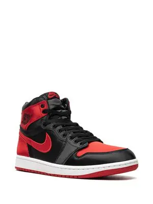 JORDAN Air 1 Satin High-top Sneakers - Black