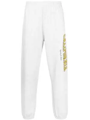 SPORTY & RICH Text-print Cotton-blend Pants