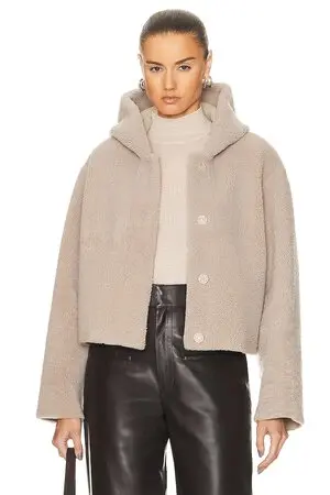 Nour Hammour Cooper Cropped Shearling Jacket