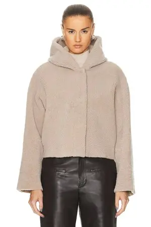 Nour Hammour Cooper Cropped Shearling Jacket