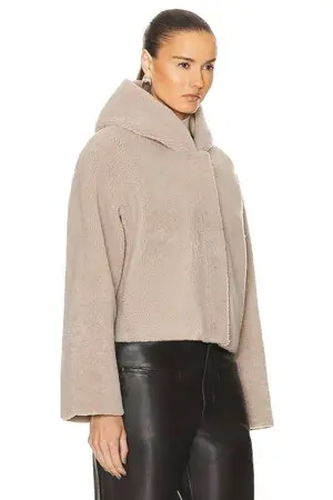 Nour Hammour Cooper Cropped Shearling Jacket