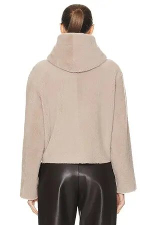 Nour Hammour Cooper Cropped Shearling Jacket