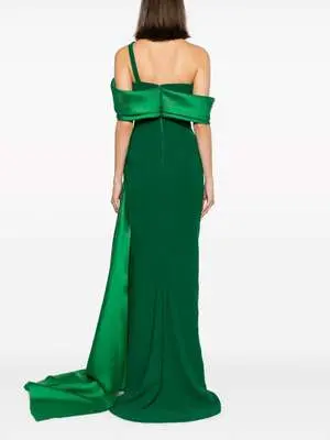 GABY CHARBACHY Draped Open-shoulder Gown