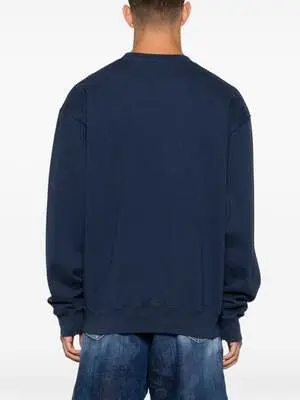 Sporty & Rich Text-print Cotton Sweatshirt - Blue