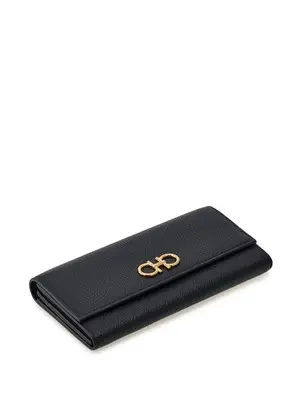 FERRAGAMO Gancini-plaque Leather Wallet-on-chain - Black