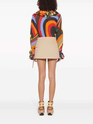 Emilio Pucci Abstract Print Ruffled Blouse