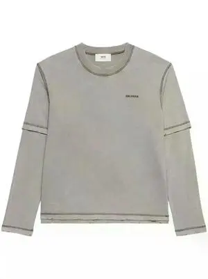 AMI Paris Embroidered-logo Layered Sweatshirt