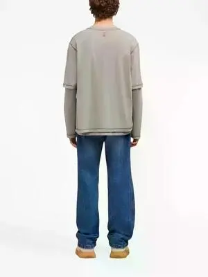 AMI Paris Embroidered-logo Layered Sweatshirt