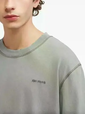 AMI Paris Embroidered-logo Layered Sweatshirt