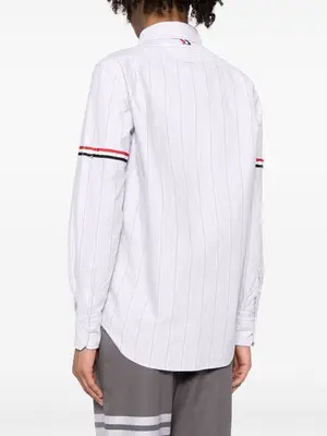 Thom Browne Rwb-stripe Cotton Shirt