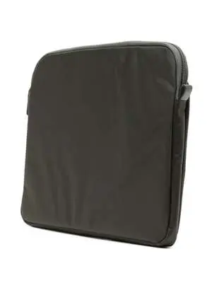 AGNES B. Logo-patch Zipped Laptop Bag - Green