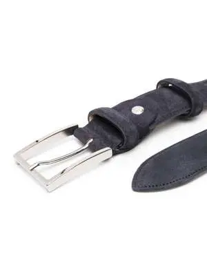 DOUCAL'S Suede Buckle Belt - Blue