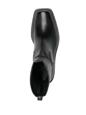 Agl Square-toe Leather Calf-length Boots