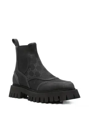 Gucci Gg Canvas Chelsea Boots