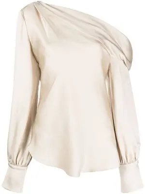 Simkhai Alice One-shoulder Top - Neutrals