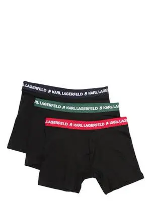 Karl Lagerfeld Logo-waistband Boxers - Black