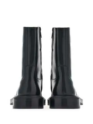 FERRAGAMO Panelled Patent-leather Ankle Boots