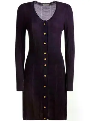 Bally Long-sleeve Knitted Wool Dress