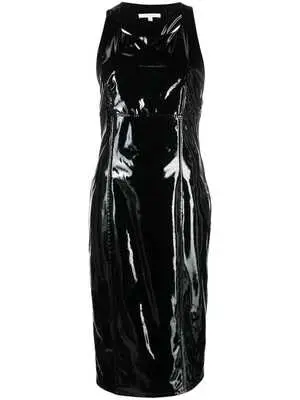Patrizia Pepe High-shine Buckled Midi Dress