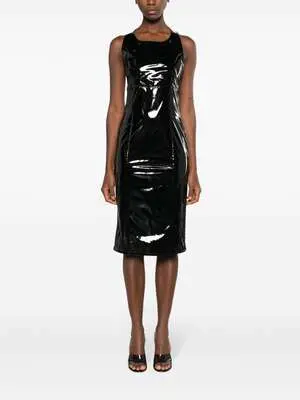 Patrizia Pepe High-shine Buckled Midi Dress