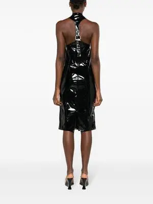 Patrizia Pepe High-shine Buckled Midi Dress