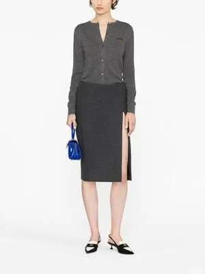 Miu Miu Cashmere Knit Cardigan - Grey