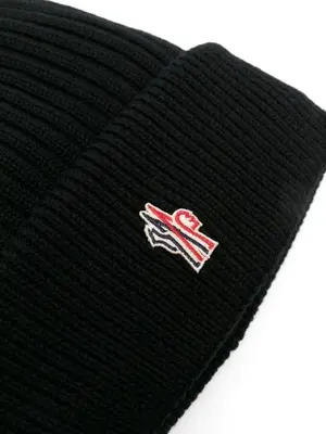 Moncler Logo-embroidered Padded Wool Beanie