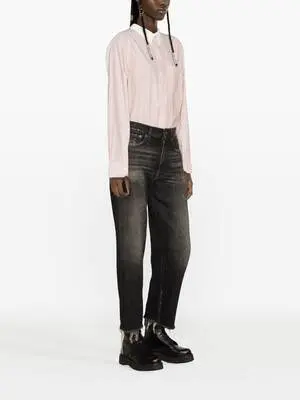 R13 Distressed Straight-leg Jeans - Black