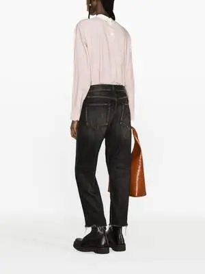 R13 Distressed Straight-leg Jeans - Black