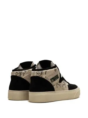 Rhude Cabriolets Bandana-print High-top Sneakers