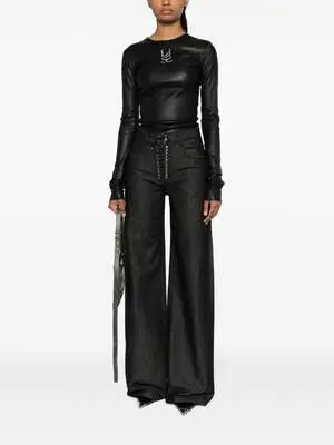 LUDOVIC DE SAINT SERNIN Rhinestone-embellished Leather Top