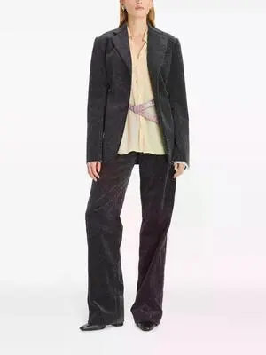 Tory Burch Wide-leg Corduroy Trousers - Grey