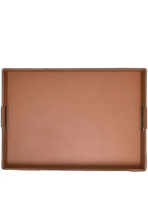 Ralph Lauren Large Wyatt Leather Tray - Brown
