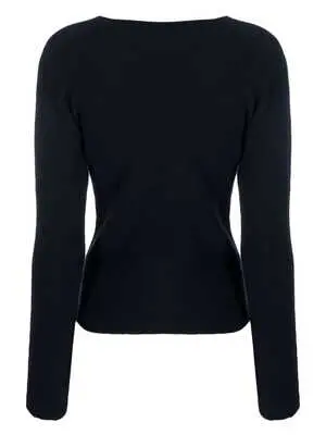 SEMICOUTURE Brushed U-neck Knitted Top