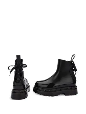 Melissa X Undercover Spikes Platform Combat Boots - Black