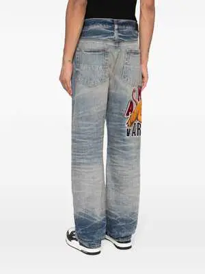 Amiri Varsity Tiger Straight-leg Jeans