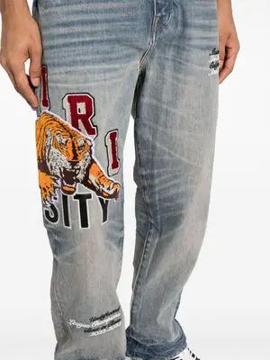Amiri Varsity Tiger Straight-leg Jeans