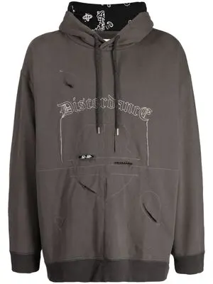 CHILDREN OF THE DISCORDANCE Logo-embroidered Hoodie - Grey
