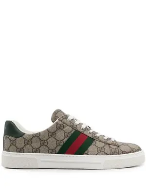 Gucci Ace Panelled Sneakers - Neutrals