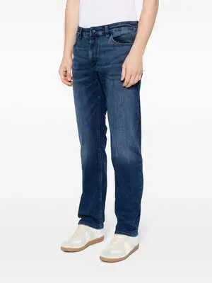 BOSS Straight-leg Jeans With Logo Patch