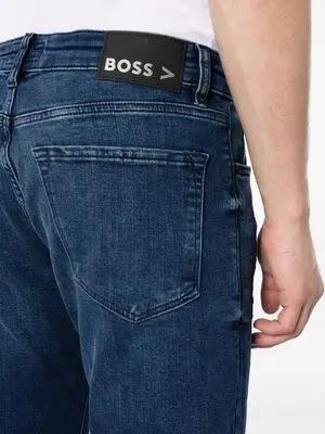 BOSS Straight-leg Jeans With Logo Patch