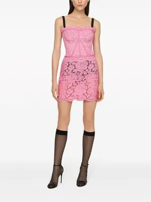 Dolce & Gabbana Chantilly Lace Strapless Top