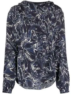 Isabel Marant Tiphaine Marble-print Blouse
