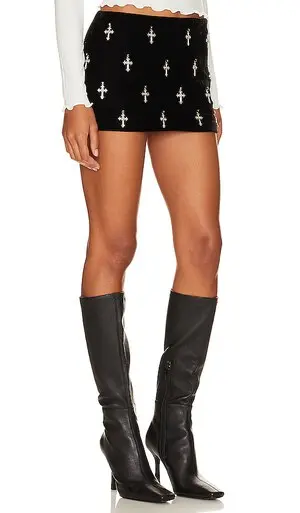 LOBA Embellished Mini Skirt