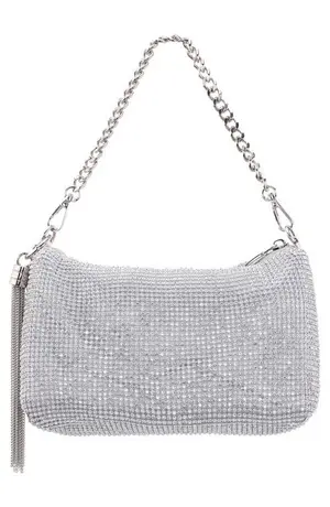 Nina Lorne Embellished Convertible Shoulder Bag - Silver