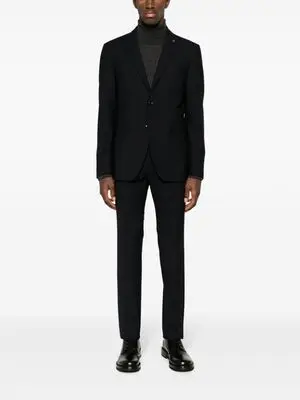 Tagliatore Single-breasted Virgin Wool Suit - Blue